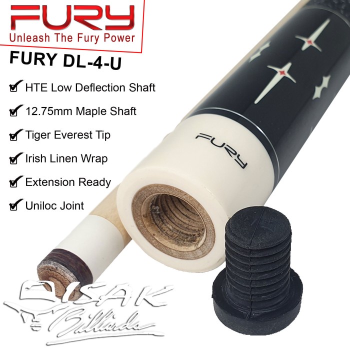 Jual Fury DL-4 Maple Pool Cue - 13 mm - Billiard Stick Stik Biliar ...