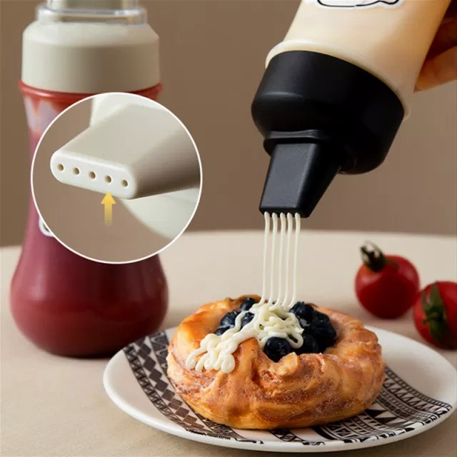 Jual Botol Saus Sambal Tomato Mayonaise 5 Lubang Anti Tumpah Botol Saos ...