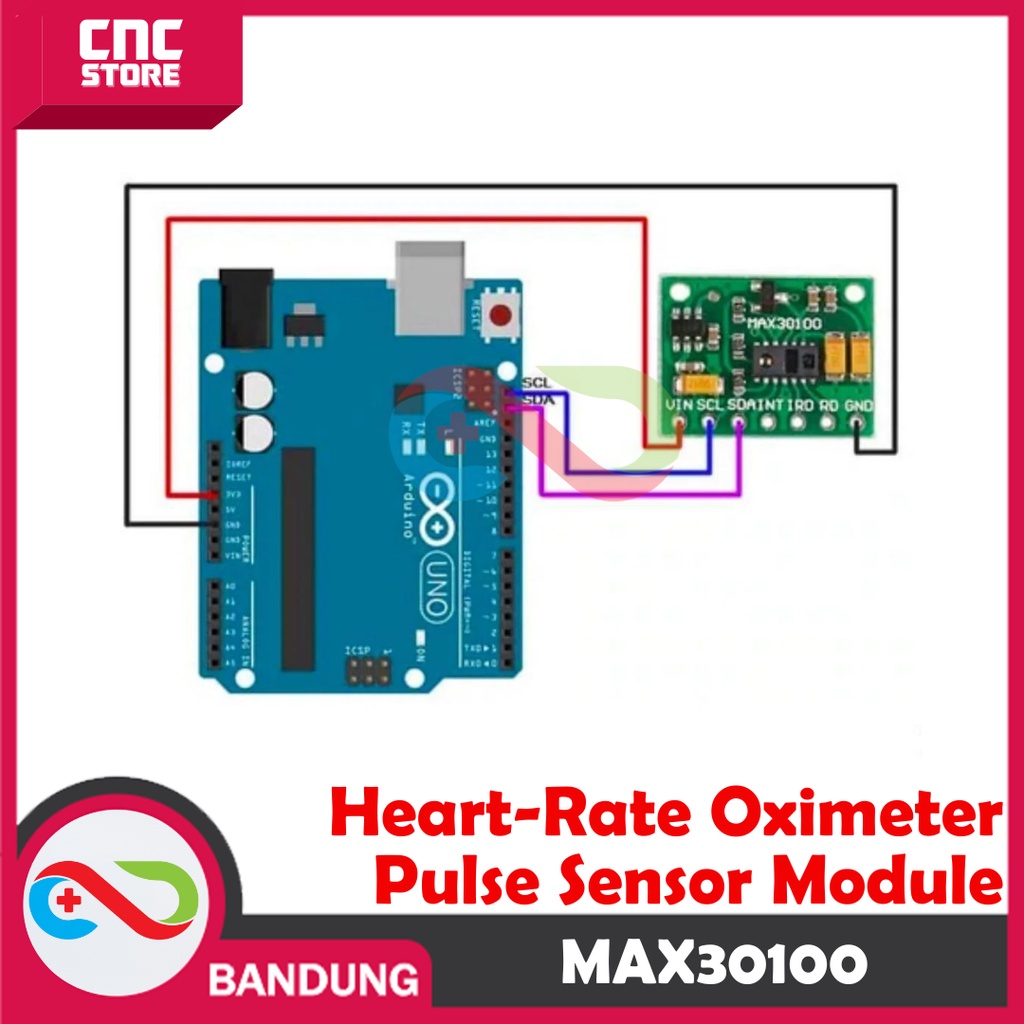 Jual MAX30100 HEART-RATE OXIMETER PULSE SENSOR MODULE MAX 30100 ...