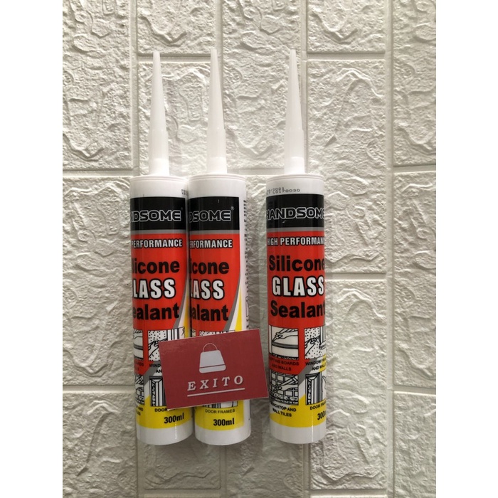 Jual lem kaca botol handsome black white clear sealant sealan silikon ...