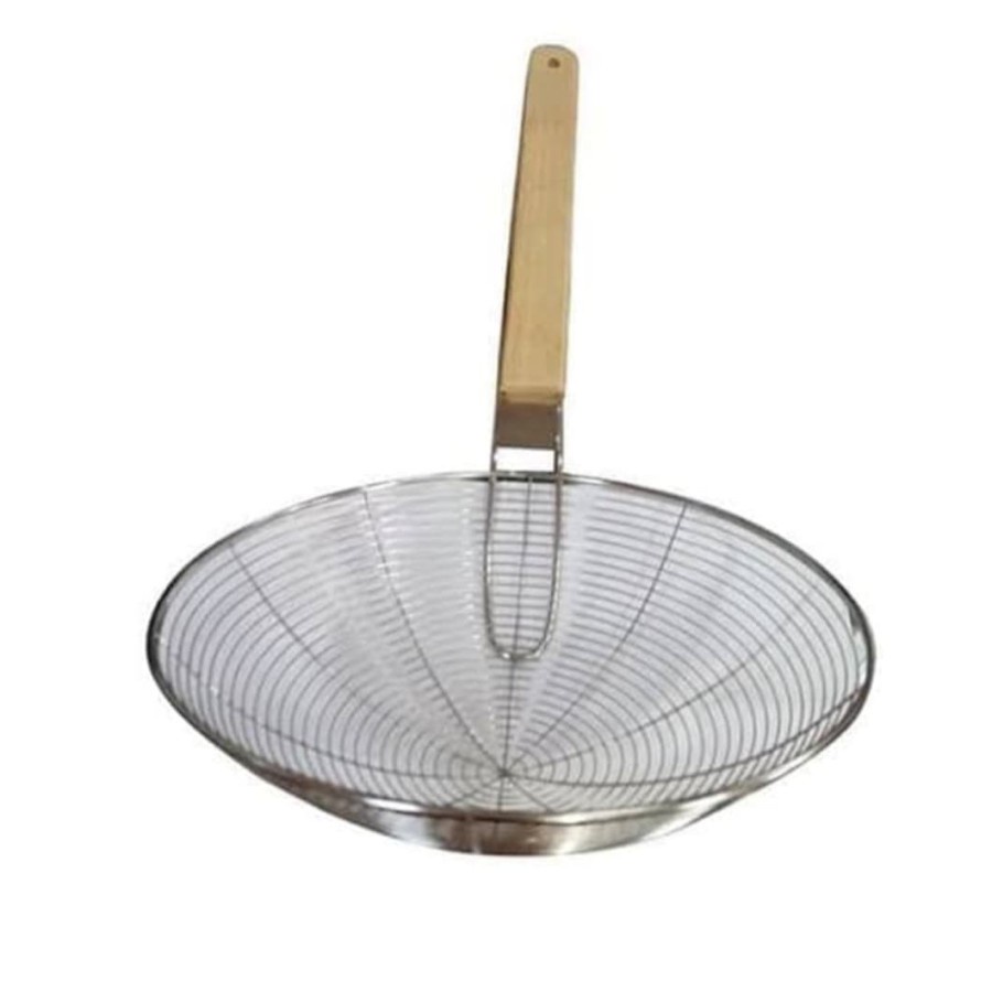 Jual Saringan Gorengan Gagang Kayu, Dapur, Alat Masak Serok Besar 20 ...