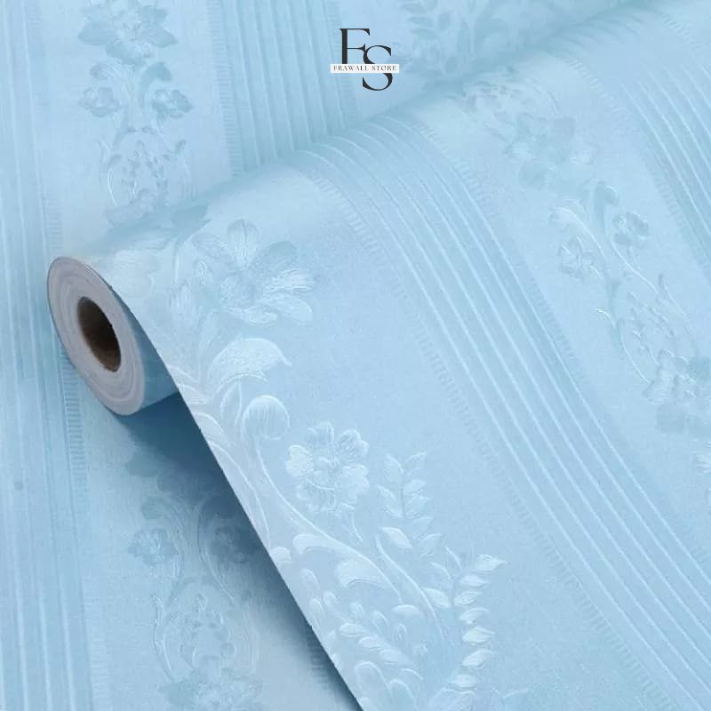 Jual Frawall Store-Wallpaper Dinding Wallpaper Sticker Warna Biru Embos ...