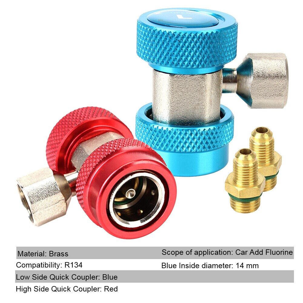 Jual 2Pcs Adjustable AC Mobil Fluoride Converter AC R134A Quick Coupler ...