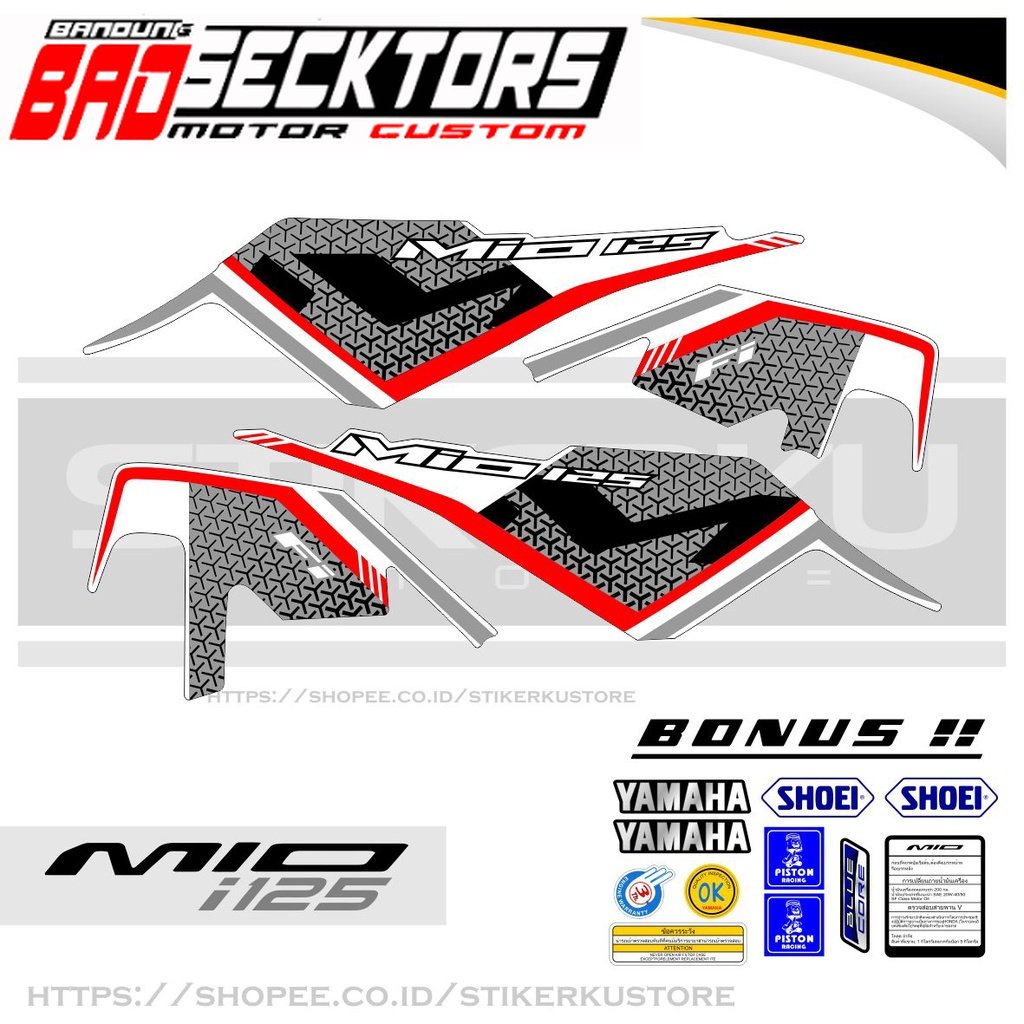 Jual YAMAHA MIO I 125 STOCK DECAL / 2015 / 2016 / 2017 /2018 / 2019 ...
