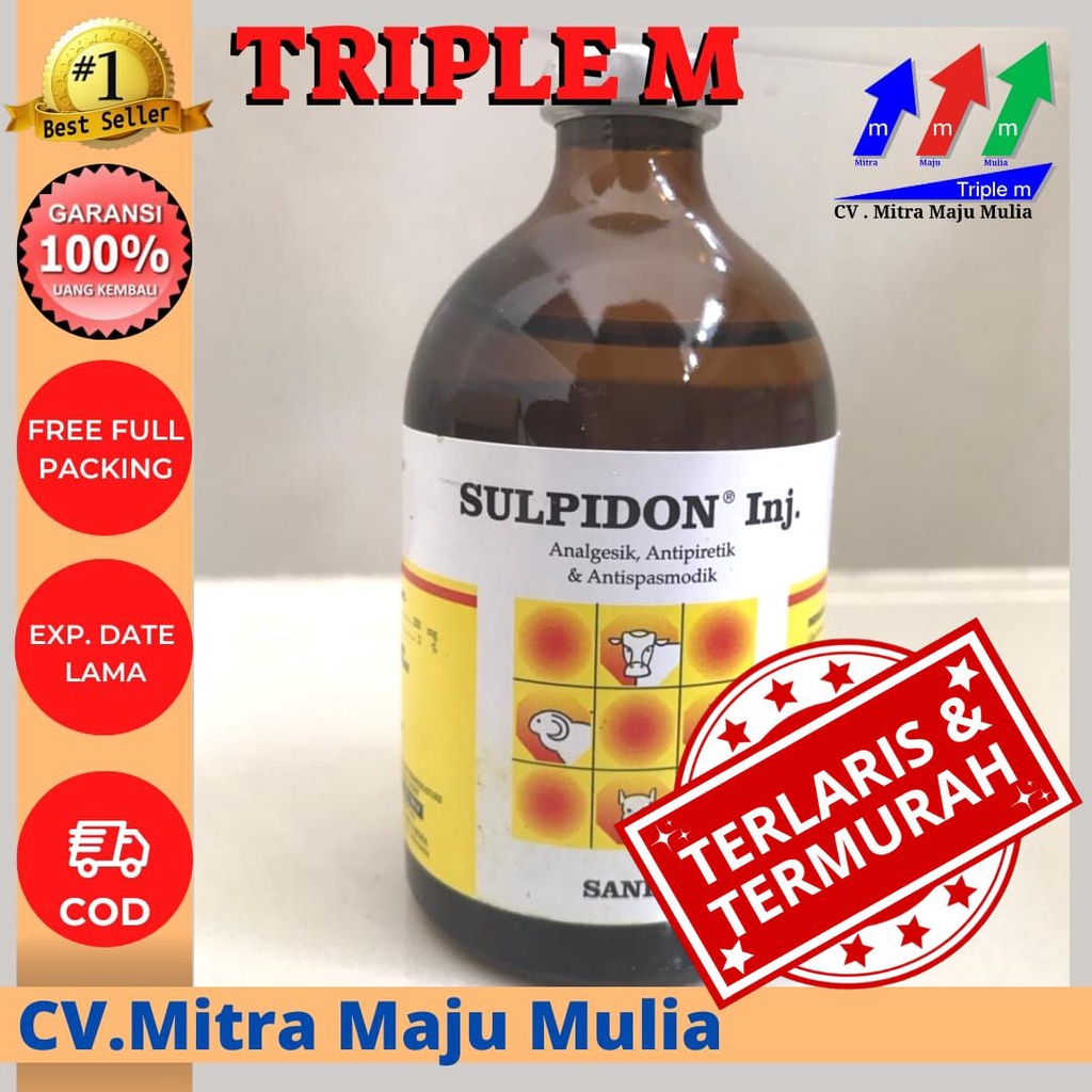 Jual SULPIDON 100 ml MMM - Obat Pereda Sakit Hewan Analgesik | Shopee ...