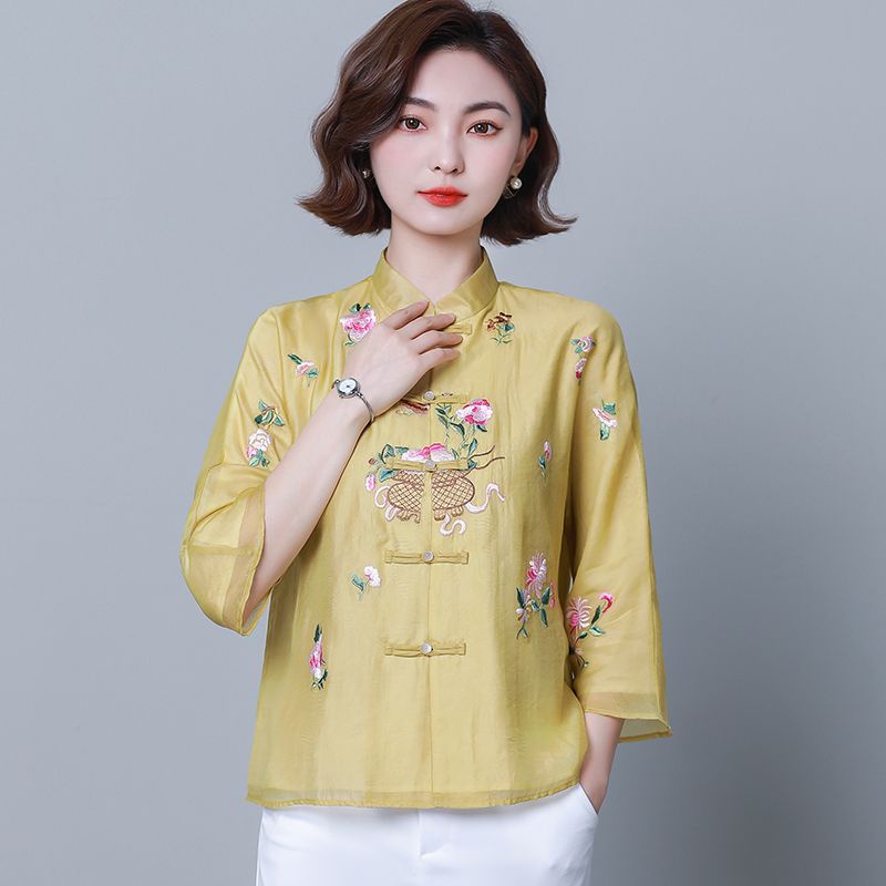 Jual 2024 Spring Vintage Chinese Embroidery Improved Han Suit Tang Suit ...
