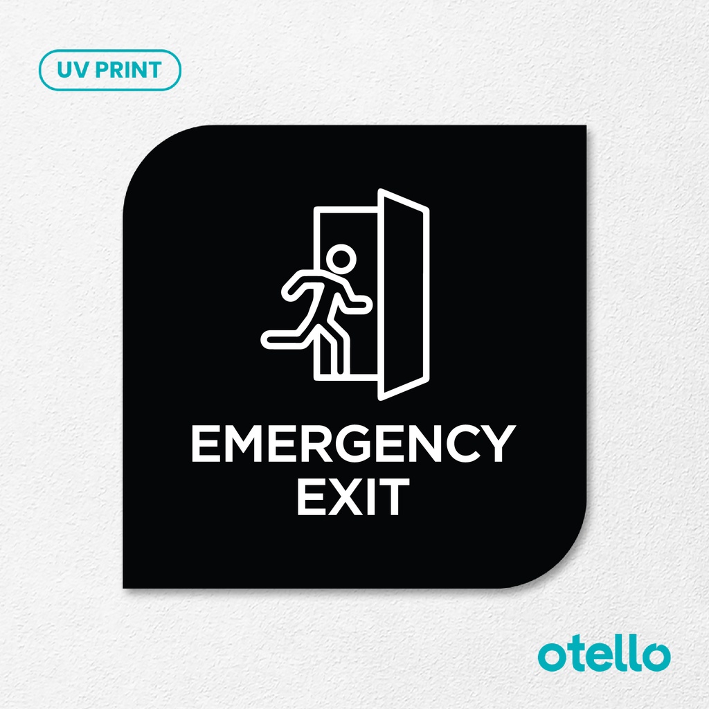 Jual Emergency Exit Signage Board Akrilik Tempel Dinding Papan Acrylic ...