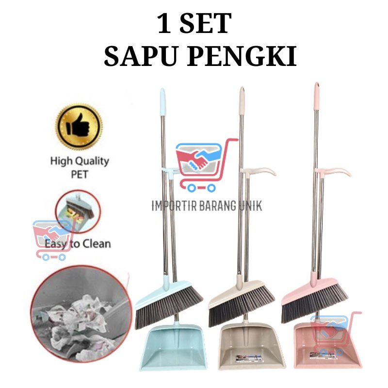 Jual IMB -I408- 1 Set Sapu Pengki Sekop Sampah Dustpan With Broom - Set ...