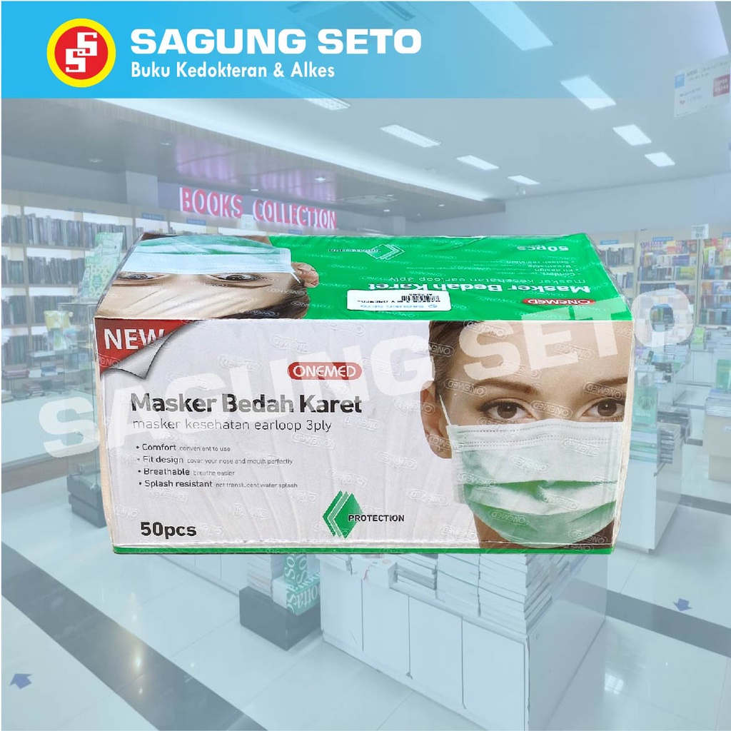 Jual ONEMED MASK / MASKER ONEMED HIJAU | Shopee Indonesia