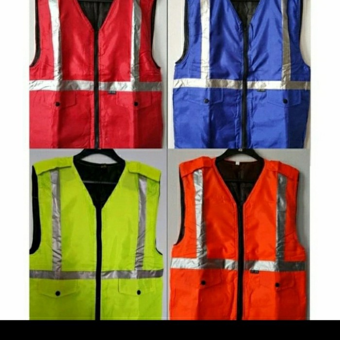 Jual rompi proyek/rompi parkir/rompi safety bahan parasut warna - Biru ...
