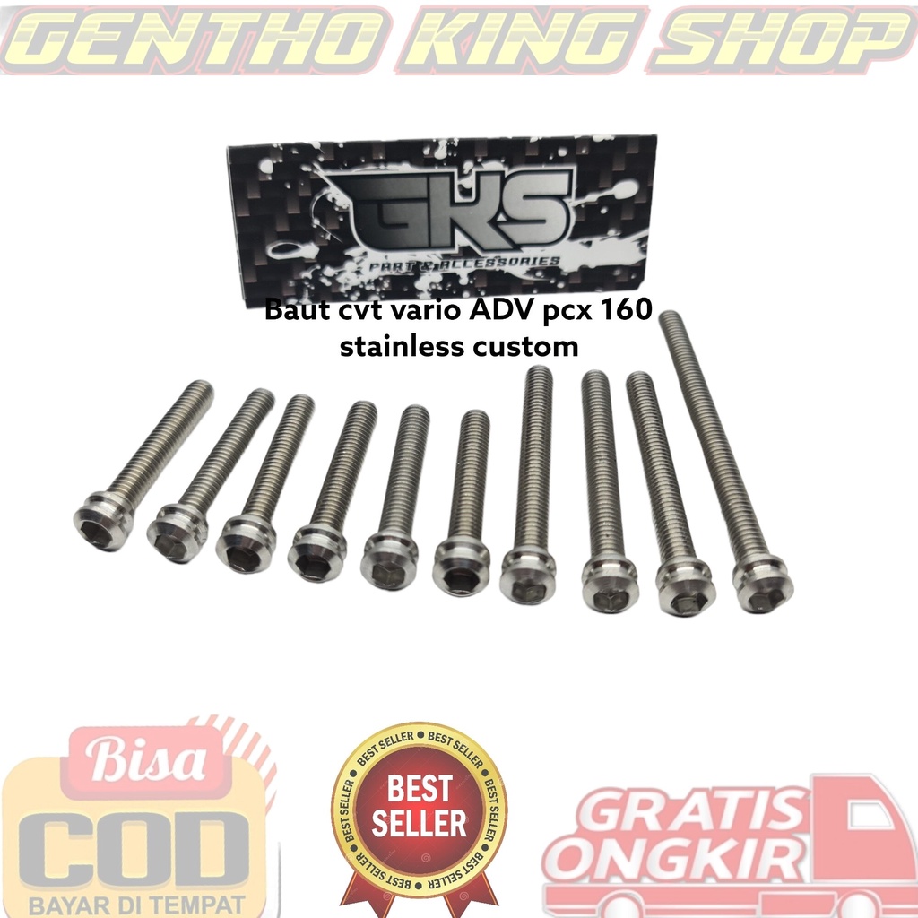 Jual BAUT CVT HONDA PCX ADV VARIO 160 SET STAINLESS CUSTOM PROBOLT | Shopee Indonesia