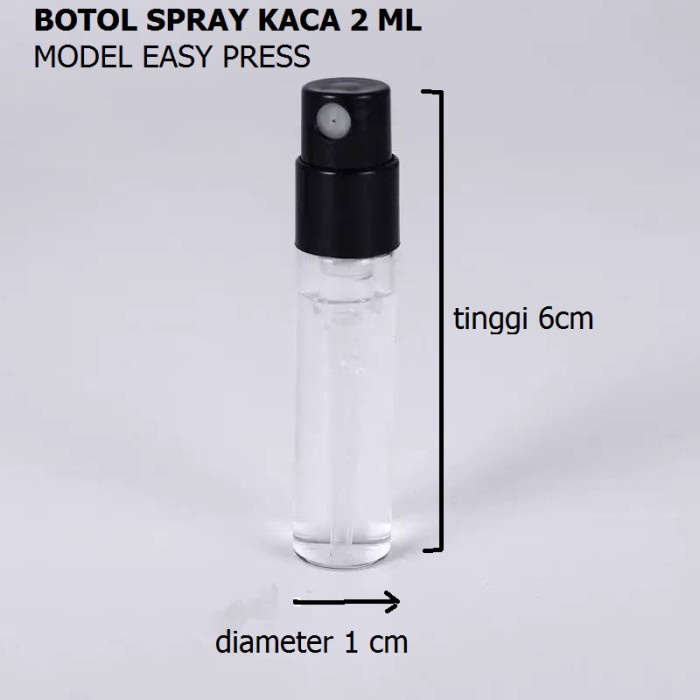 Jual Botol vial spray decant parfum easy press kaca | Shopee Indonesia