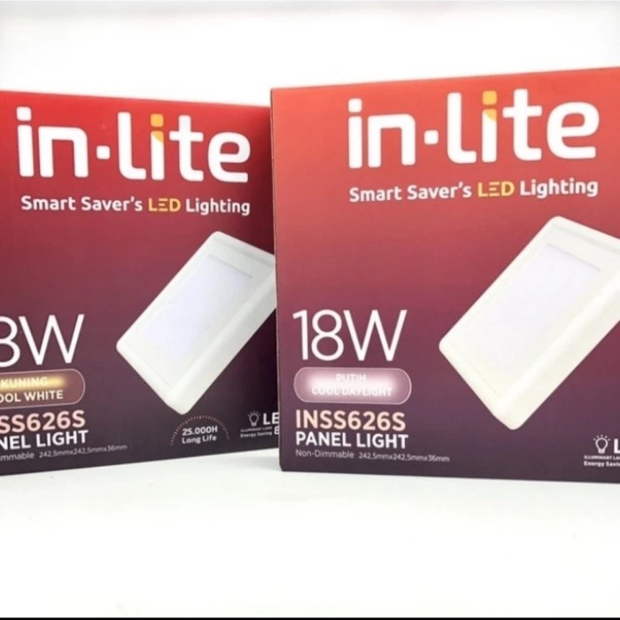 Jual Lampu Downlight LED Inlite INSS626S 18 Watt IN-lite Panel Kotak 18W OB | Shopee Indonesia