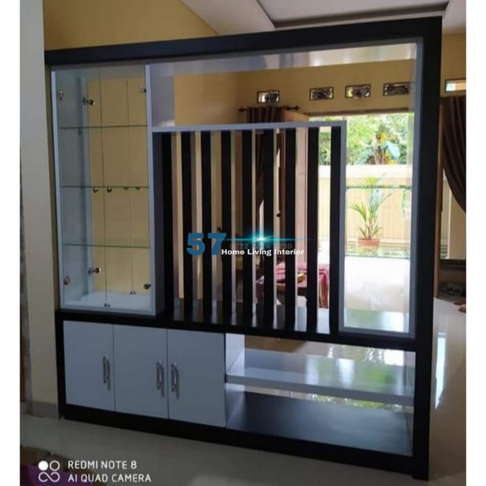 Jual Lemari Partisi Penyekat Ruangan Bahan Plywood HPL Minimalis ...