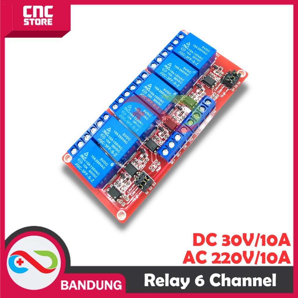 Jual MODULE RELAY 6 CHANNEL 5V AKTIV HIGH LOW WITH OPTOCOUPLER | Shopee ...