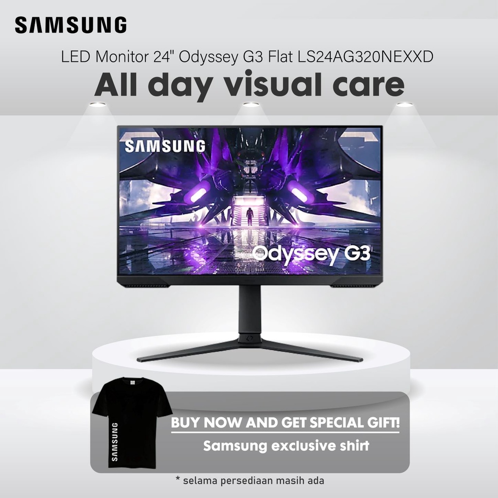 Jual Monitor Samsung ODYSSEY G3 LS24AG320NEXXD / LS24AG320 165Hz 1ms ...