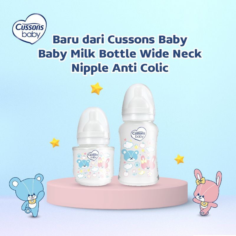 Jual Cussons Baby Milk Bottle PP Wide Neck - Botol Susu Ukuran 125Ml ...