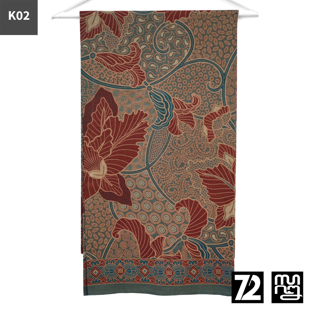 Jual KAIN BATIK PREMIUM Bahan Katun Motif Kembang Bali Warna Biru ...