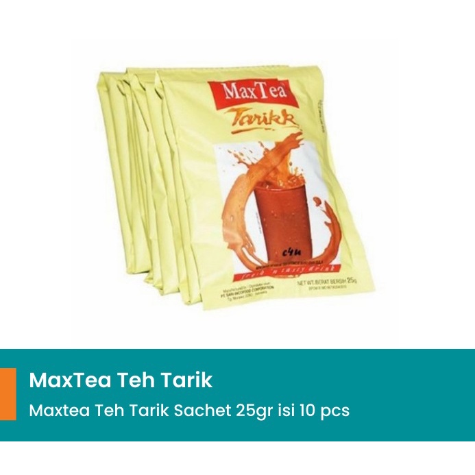 Jual Max Tea Teh Tarik Renceng (10 Pcs) minuman serbuk teh susu instant ...