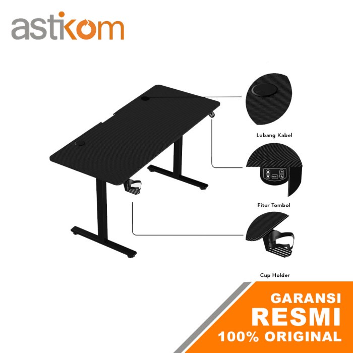 Jual Gaming Desk Oxihom FT1460HM Black FT1460 Meja Gaming | Shopee ...