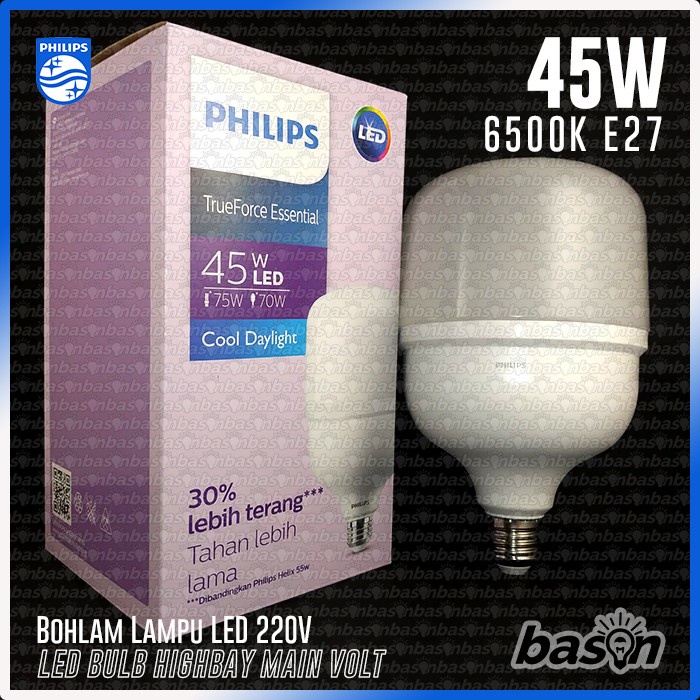 Jual PHILIPS TrueForce Essential 45W E27 LED Bulb Highbay - Cahaya Putih | Shopee Indonesia