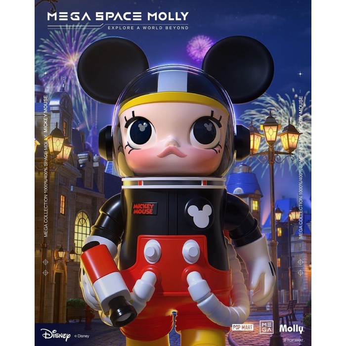 Jual Pop Mart Mega Collection 400% Space Molly Mickey Mouse | Shopee ...