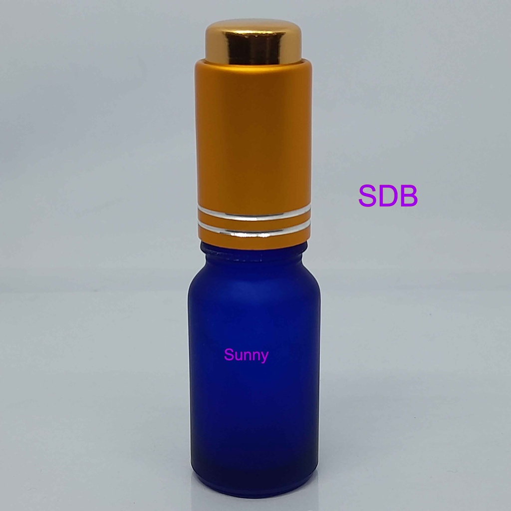 Jual Botol Kaca 10 ml Biru Frosted Br Tutup Alumunium Press Pipete ...