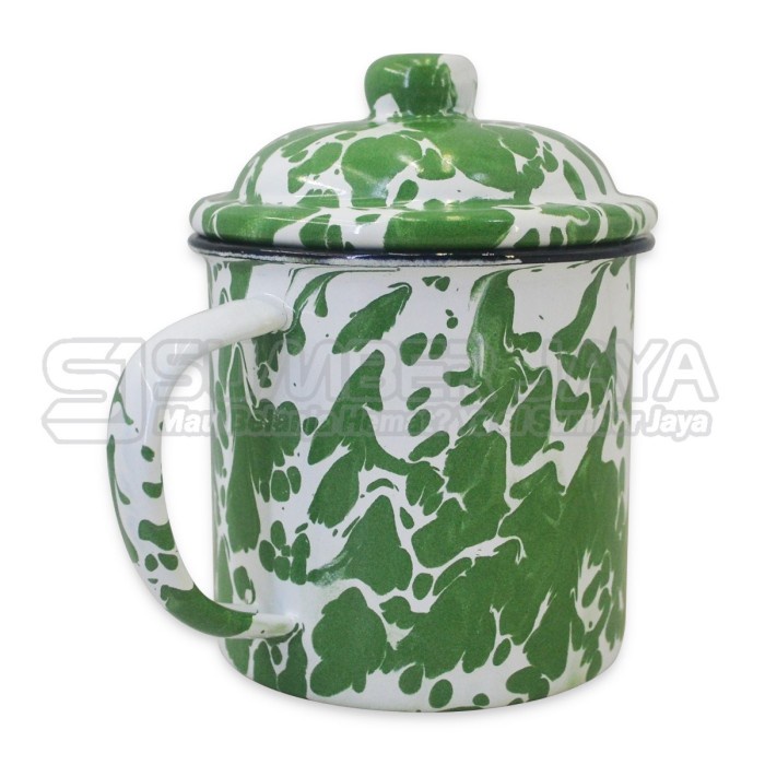 Jual Mug Gelas Cangkir Lurik Blirik Enamel Seng Stainless Jadul Kuno ...