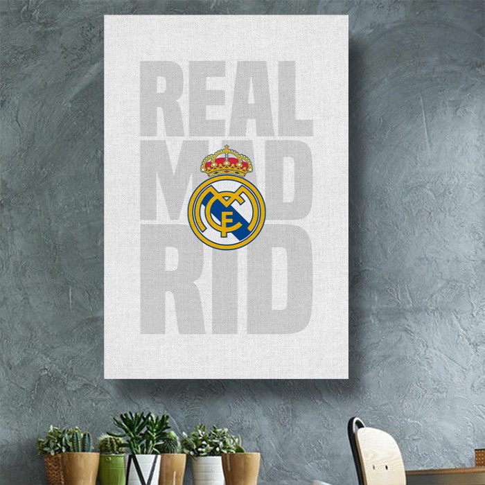 Jual Poster Real Madrid A3+( 31x46cm) poster Frame kayu Logo Real ...