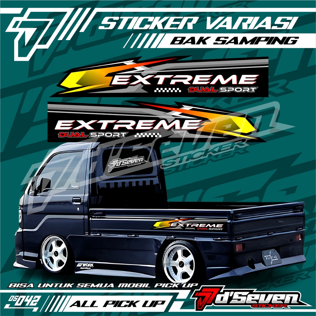 Jual Stiker Decal Variasi Bak Samping EXTREME Simpel Minimalis Viral ...