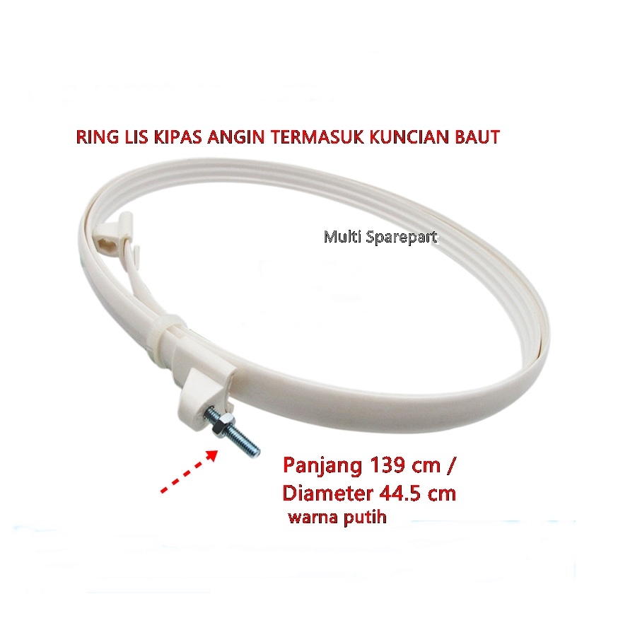 Jual Ring Lis Kipas Angin PUTIH 139cm Universal Bonus Baut ring Gawang ...