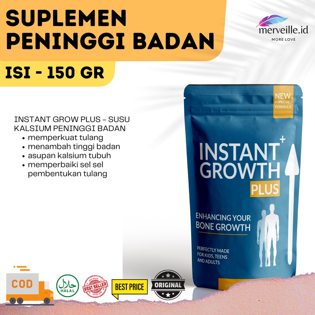 Jual INSTANT GROW PLUS - Susu Pertumbuhan Tinggi Badan Alami untuk ...