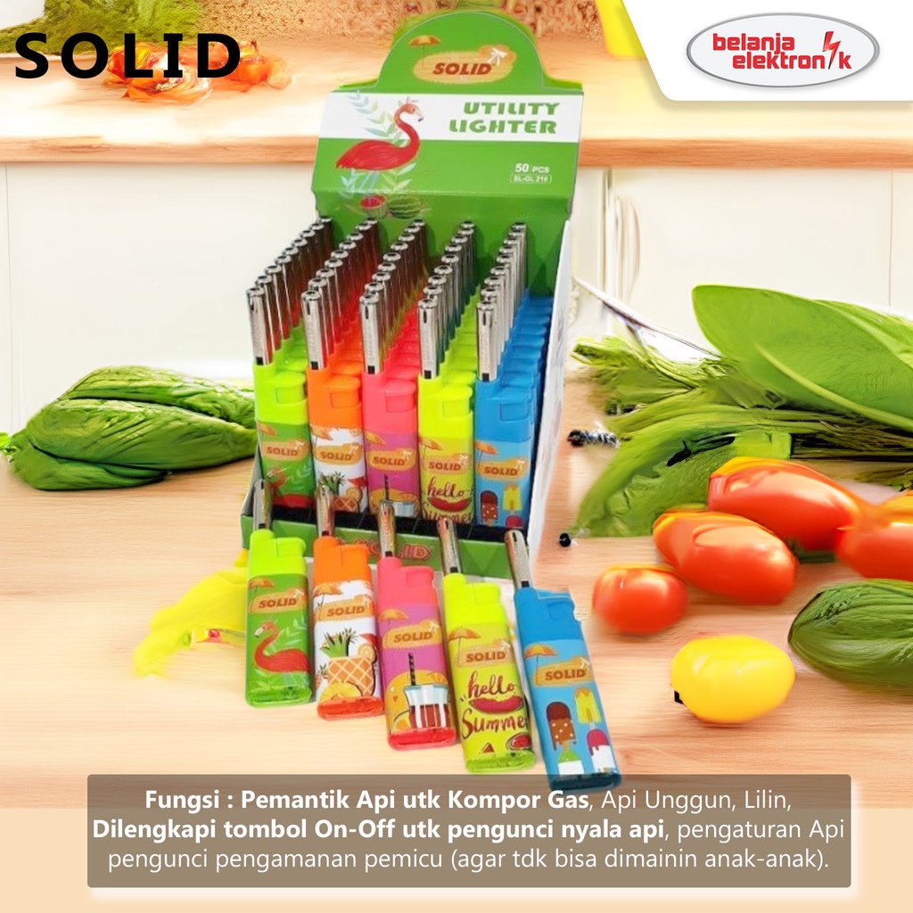 Jual SOLID Pemantik Korek Api Gas BBQ Lighter isi ulang GL216 | Shopee ...
