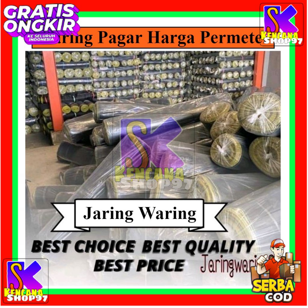 Jual Jaring Waring TL Hitam/ Jaring Pagar Ayam/ Jaring Kandang/Jaring ...