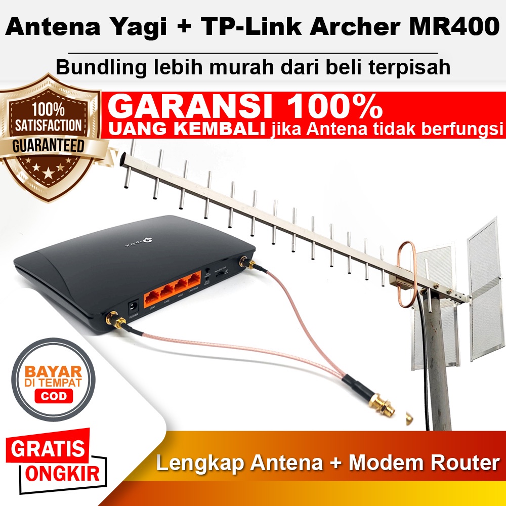 Jual Paket Antena Yagi Extreme 3 + TP-Link Archer MR400 AC1200 4G LTE ...