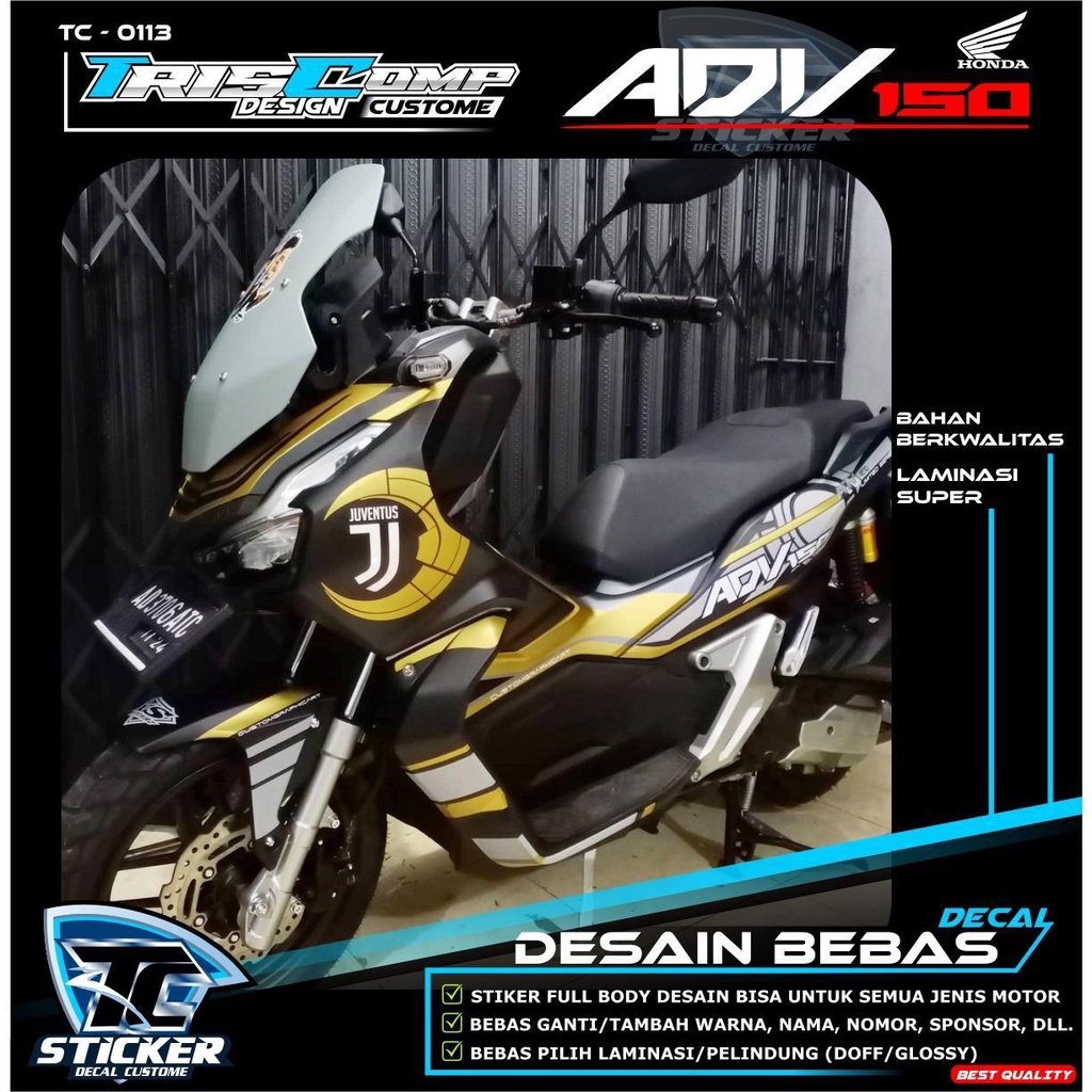 Jual (Desain Custom) Sticker Striping Decal ADV 150 Full Body - Decal ...