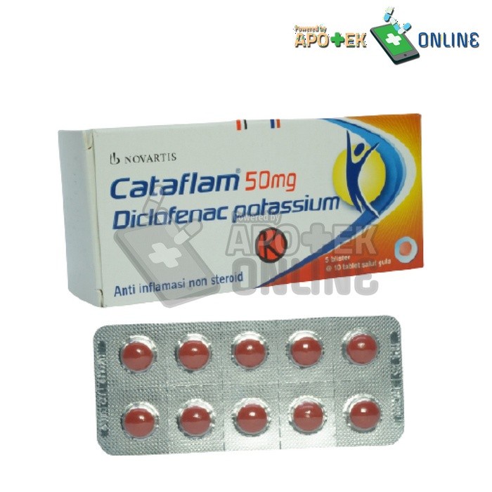 Jual CATAFLAM 50 MG 1 BLISTER ISI 10 TABLET | sakit gigi | Shopee Indonesia