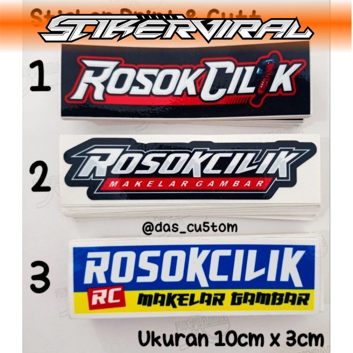 Jual sticker printing ROSOK CILIK I Sticker Herex I Stiker Racing ...
