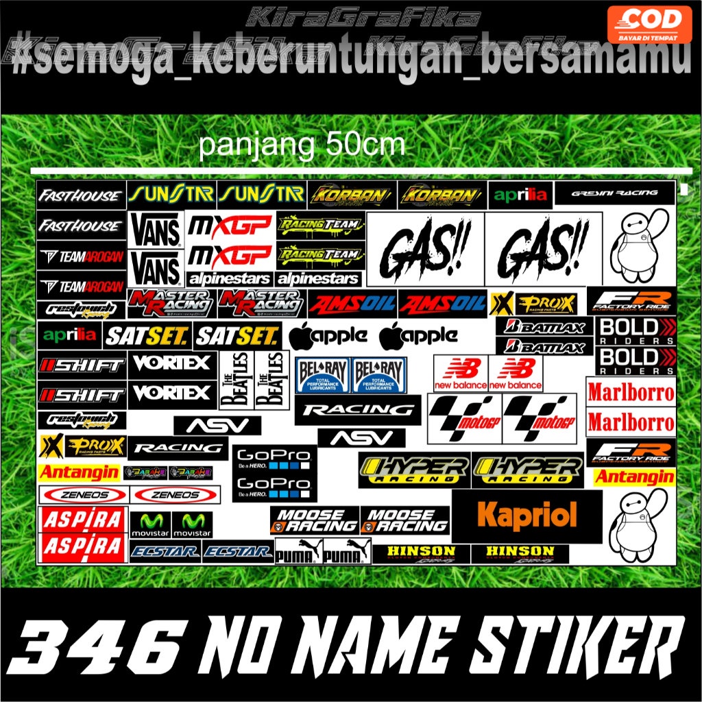 Jual stiker stiker (346) stiker racing / stiker baru / stiker motor ...