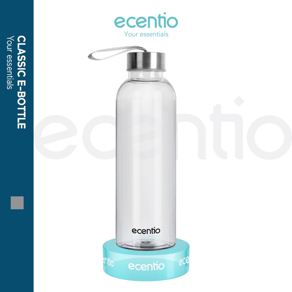 Jual ecentio botol minum /500ml bening water Botol plastik Lanyard ...