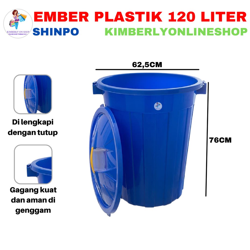 Jual Ember Plastik Tong Air 120 Liter 120T Shinpo | Shopee Indonesia