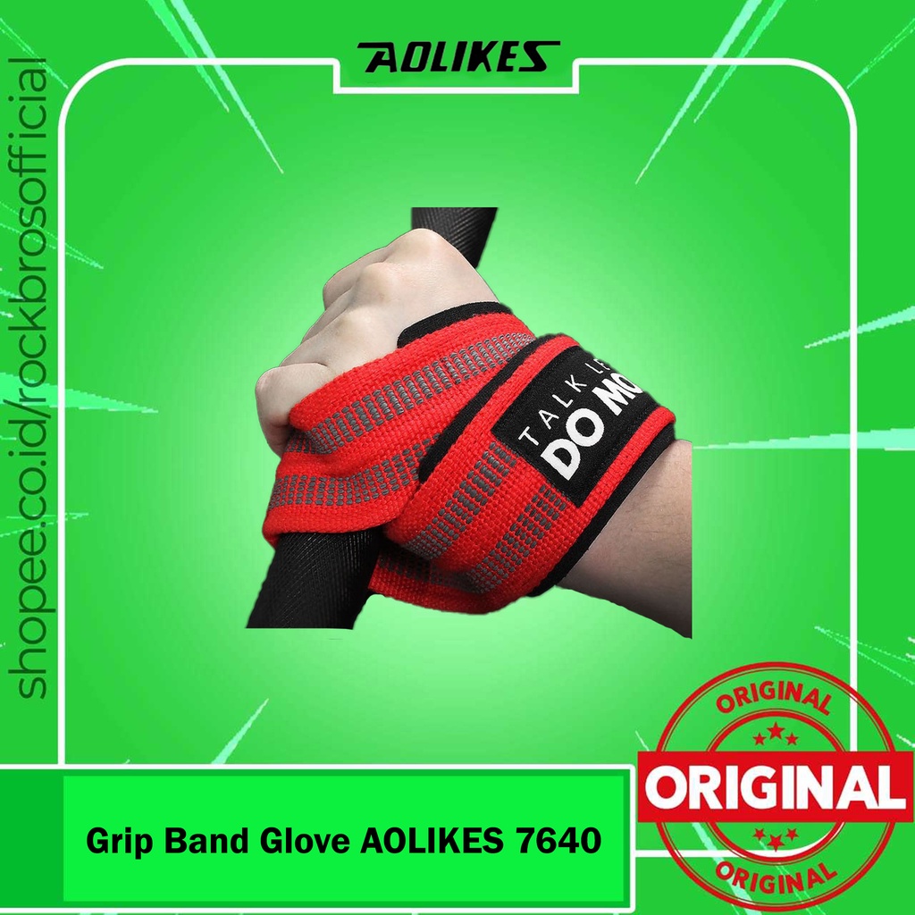 Jual Wrist Strap Aolikes 7640 Power Lifting Strap Support Band Tali ...