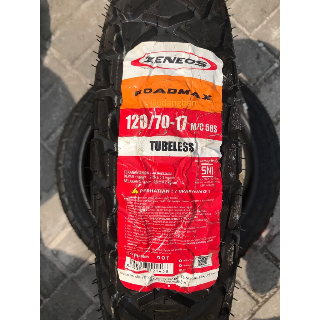 Jual ( RING 17 ) Zeneos Roadmax 120 / 70 - 17 Ban Motor Tubeless Dual Purpose Semi Trail ...