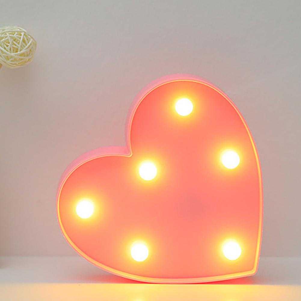 Jual Lampu Meja Hias LED Romantis Bentuk Love Warm White | Shopee Indonesia