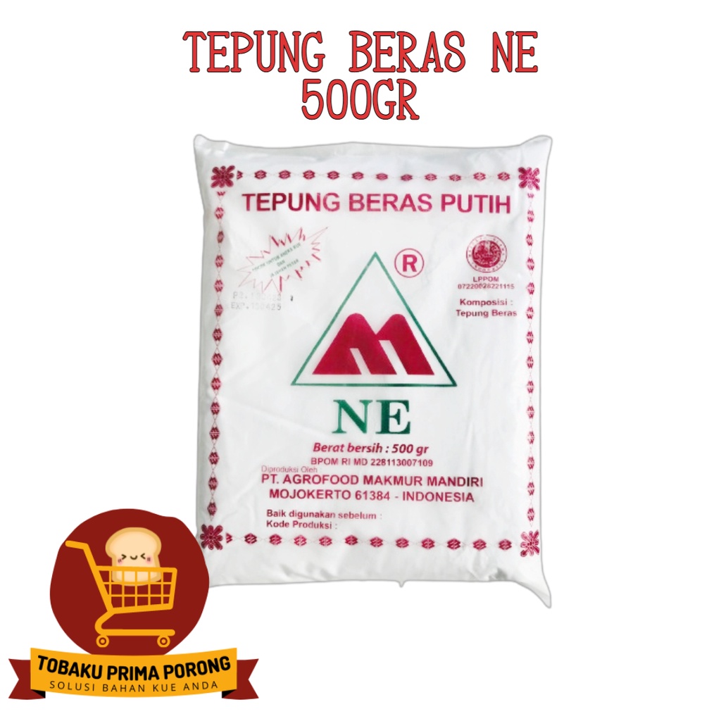 Jual TEPUNG BERAS PUTIH NE 500GR - tepung beras kemasan 500gr - rice ...