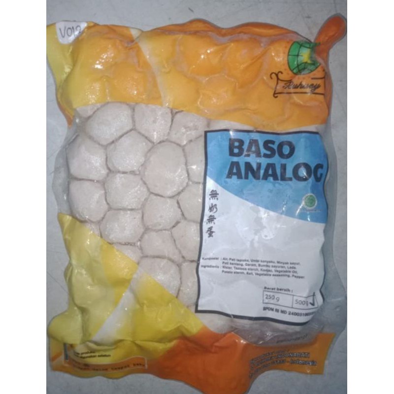 Jual ruhuey bakso putih analog 500gr bakso ikan vegan saito fish ball ...