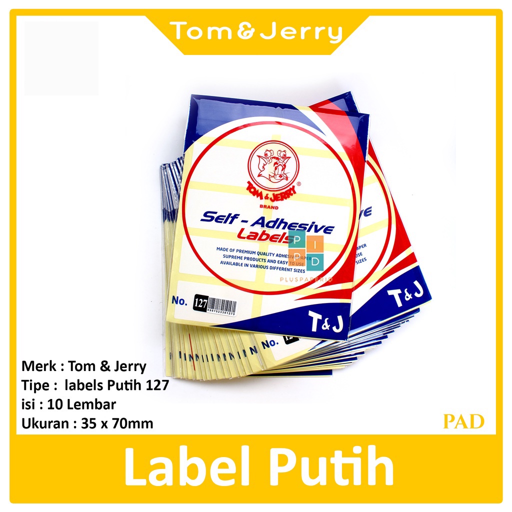 Jual Tom & Jerry Label Putih Paper No. 127 - 129 - Pad | Shopee Indonesia