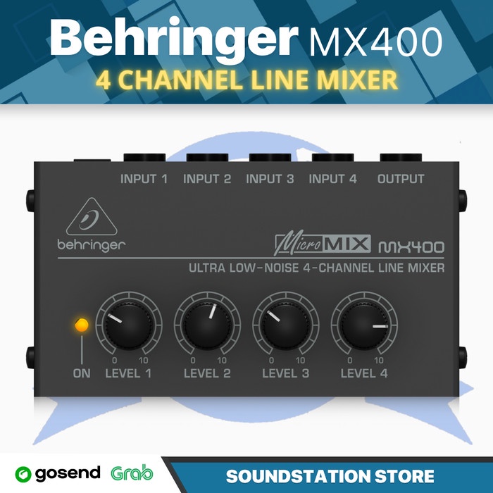 Jual BEHRINGER MICROMIX MX400 4 Channel Line Mixer | Mini Compact ...