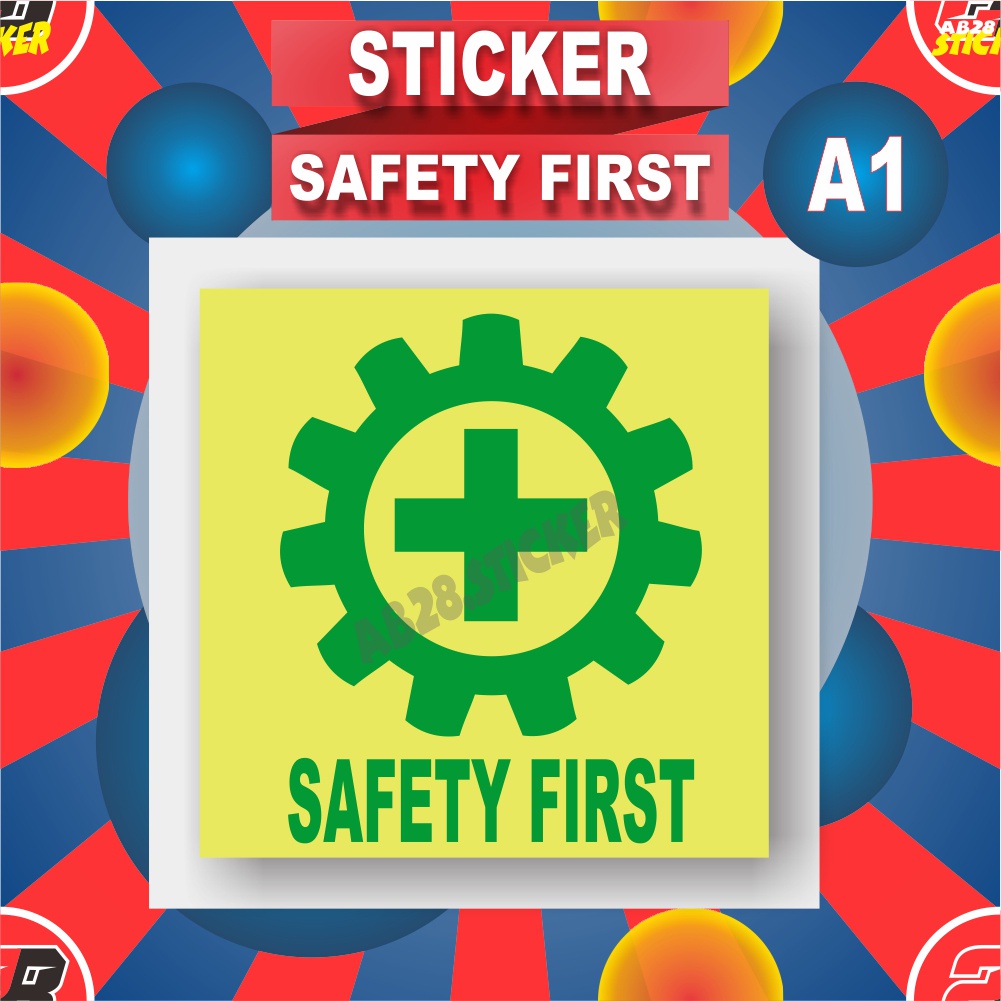 Jual stiker cutting SAFETY FIRST CUTING STICKER DECAL HELM MOBIL MOTOR ...