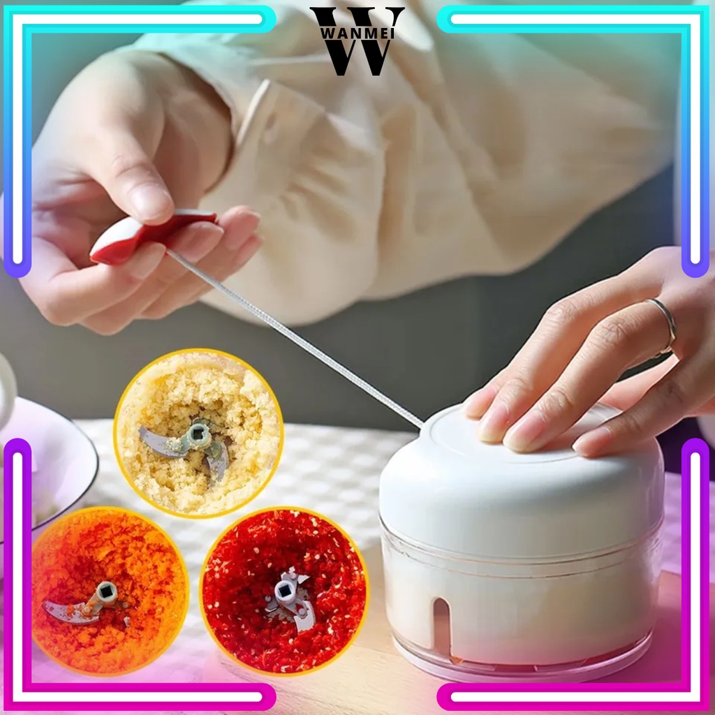 Jual WM Mini Chopper Penghalus Bawang Cabe Daging Speedy Blender Tarik ...
